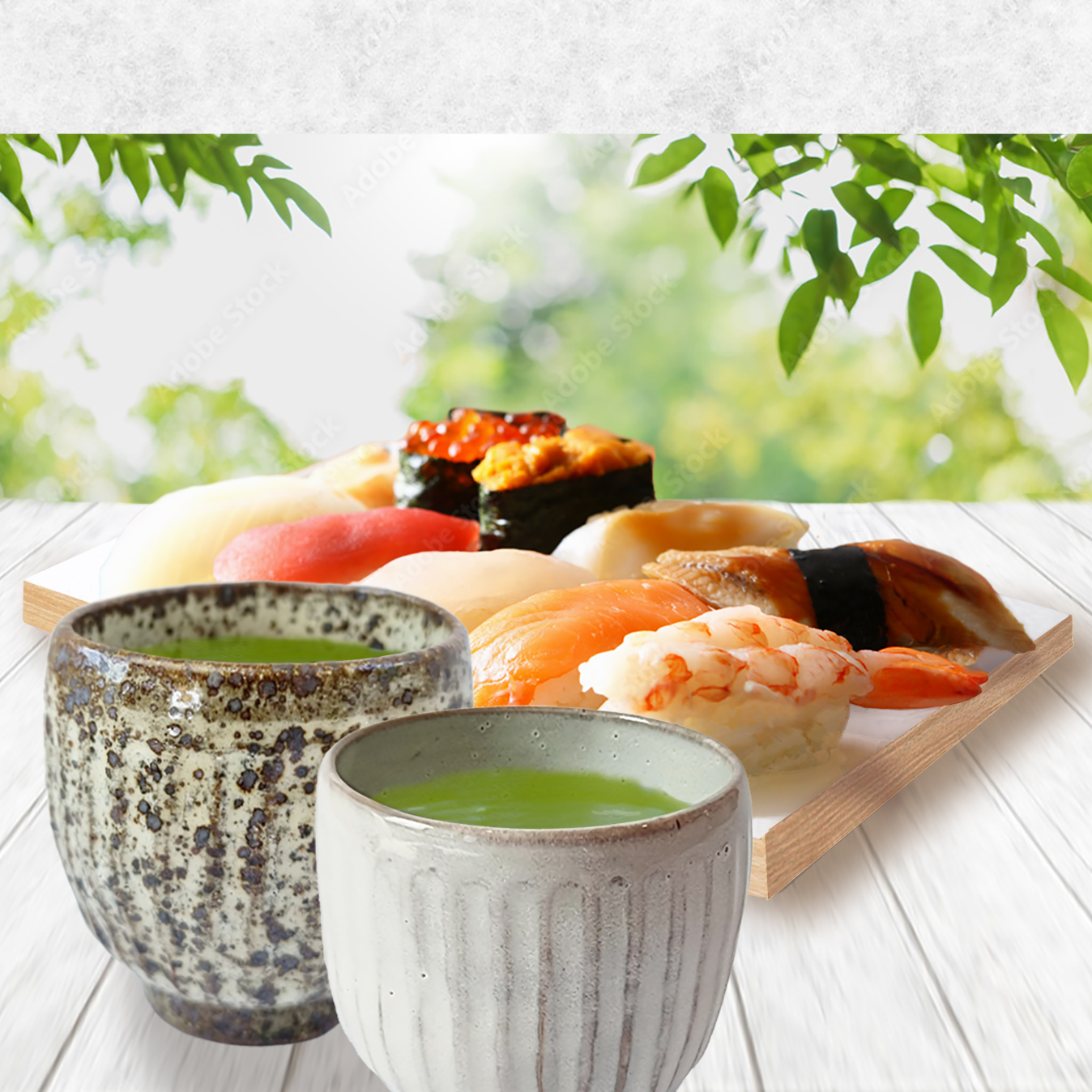 Sushi Green Tea Cup 'Departure@Dawn' Handmade by KEI