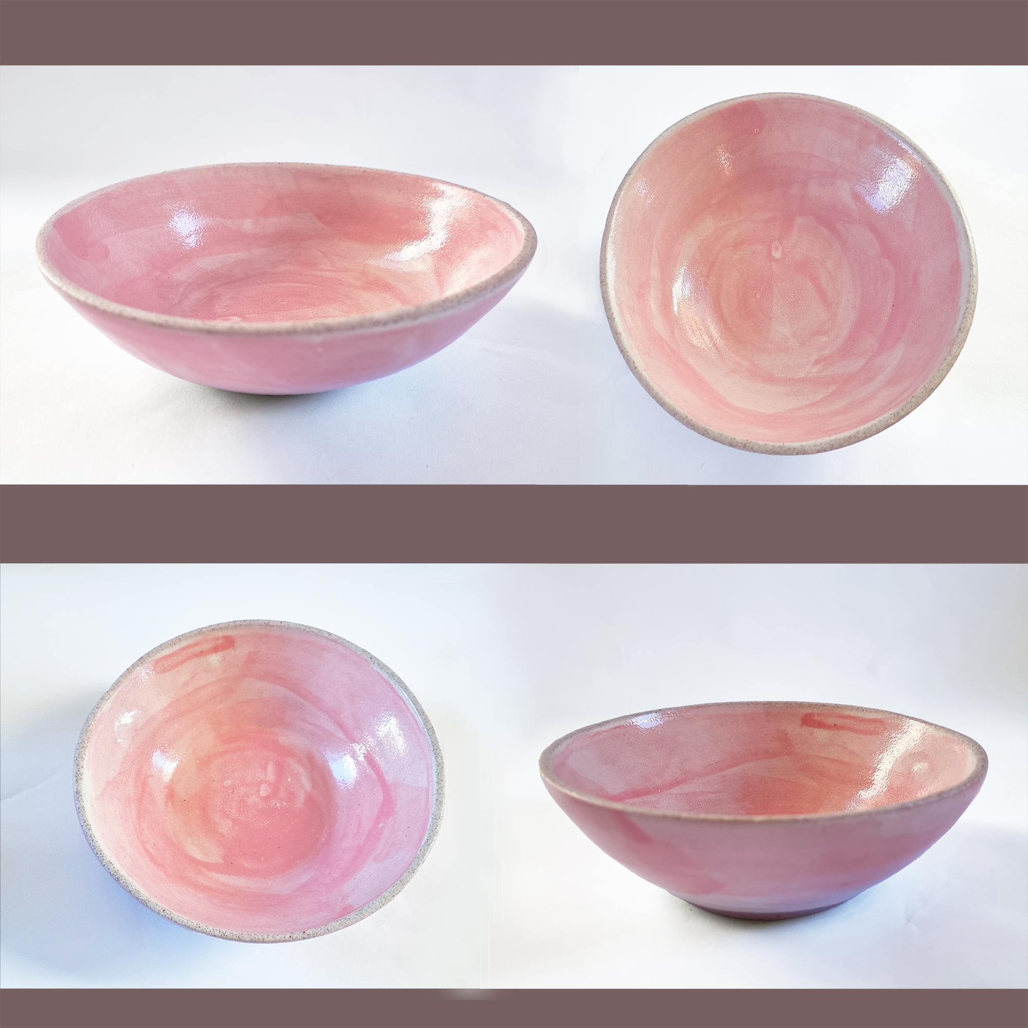 'Rustic Pink' Set of Izakaya Style Bowls Handmade by EKO
