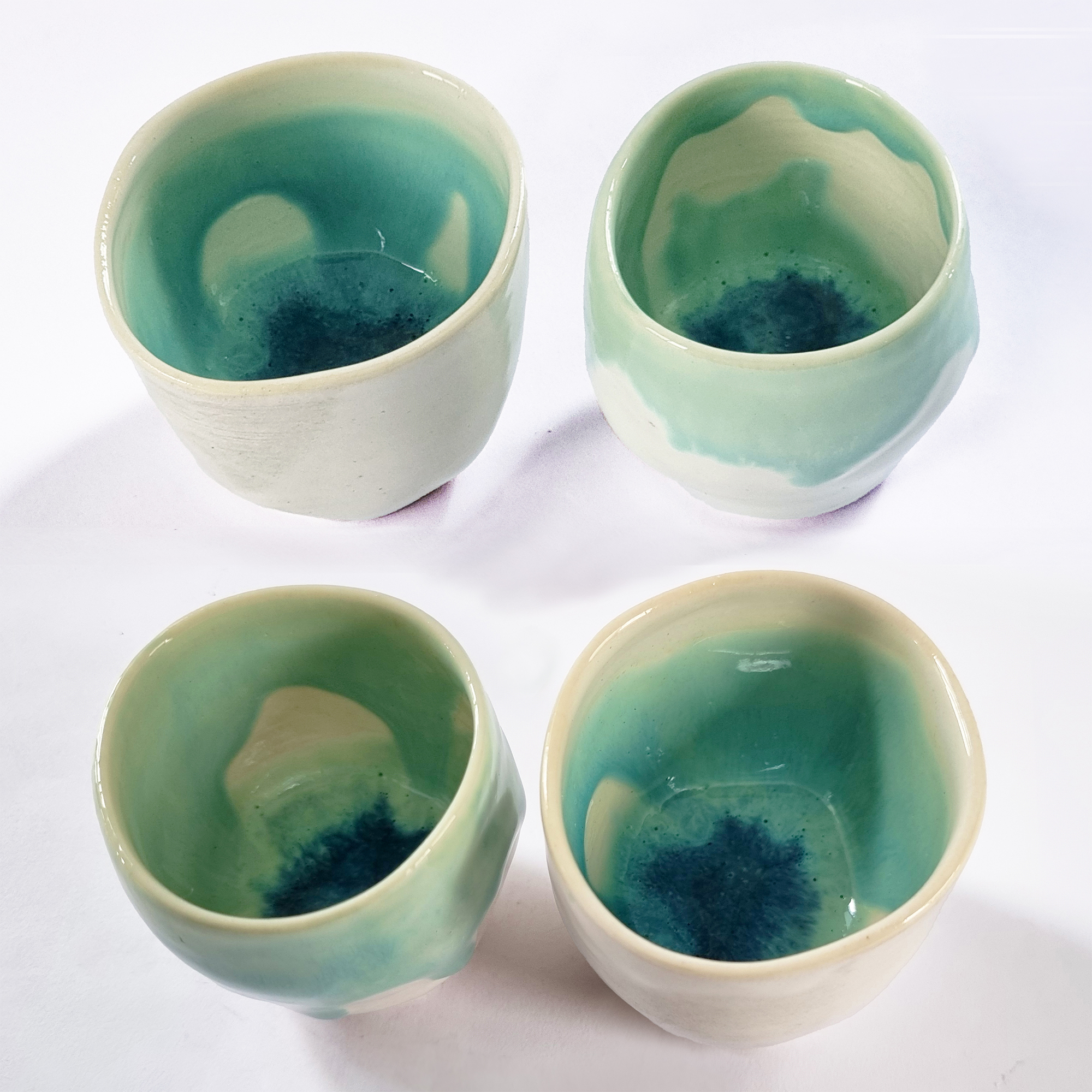 "Volcanic Lakes" Japanese Style Espresso Pair Cups