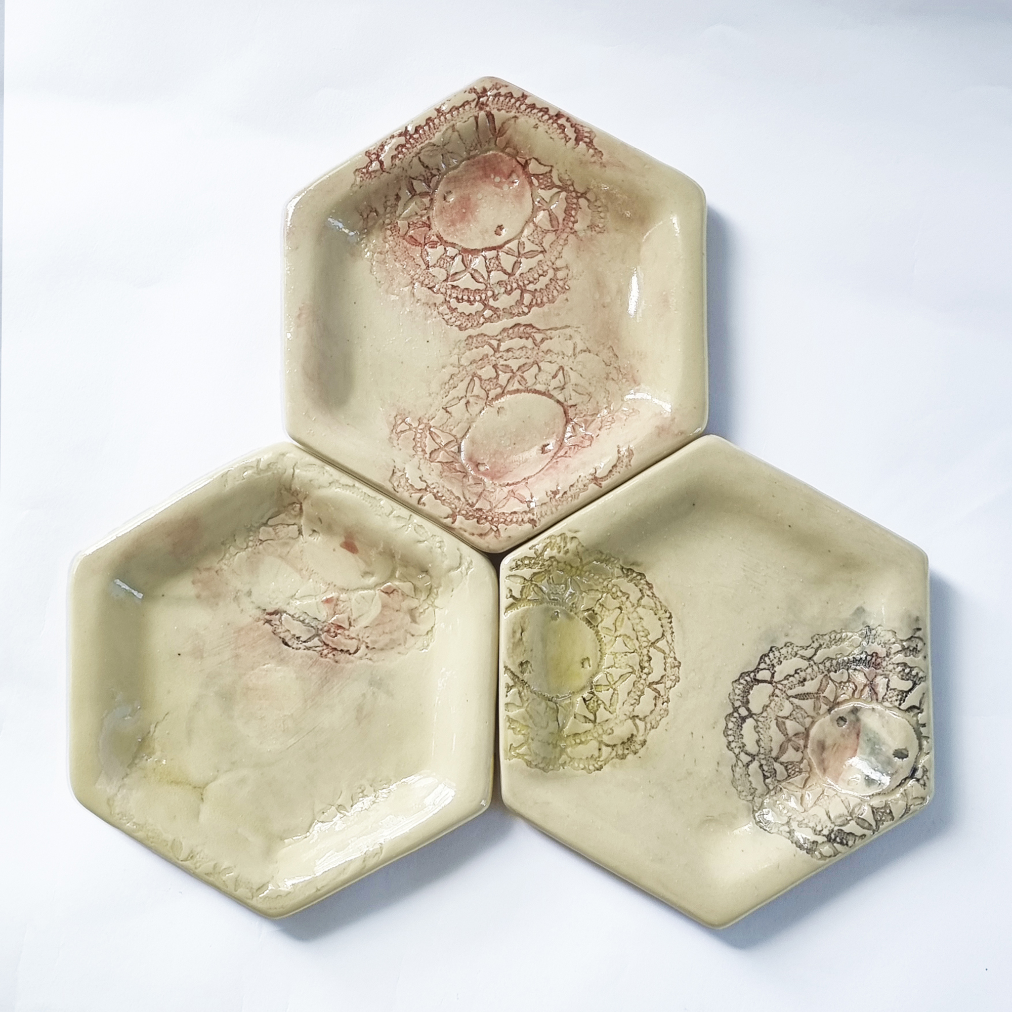 "Triple Tortoise Shell" 3 x Plates by Japanese Artist CHICACO